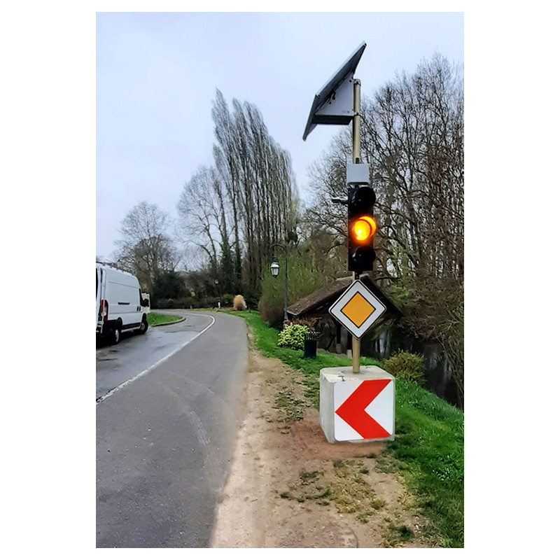 Balisage temporaire position d'une déviation ou d'un rétrécissement ...