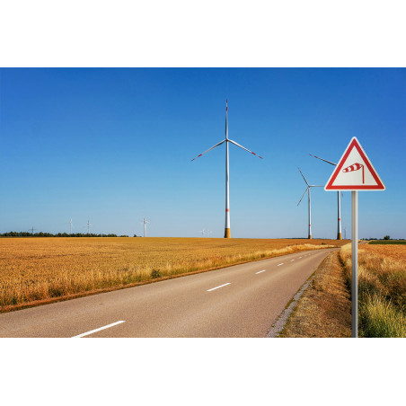 Panneau de signalisation de danger A24 - Vent latéral I WP Signalisation