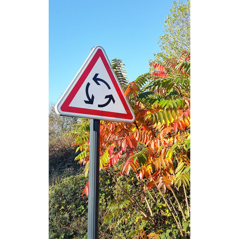 Panneau AB25 - Carrefour à sens giratoire I WPSignalisation Dimensions ...
