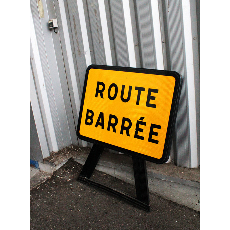 Panneau KC121P "ROUTE BARRÉE" - Panneau d'indication temporaire