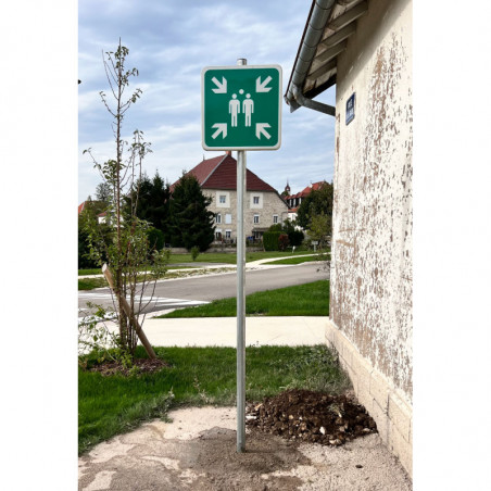 Panneau CE004 - Point de rassemblement après évacuation