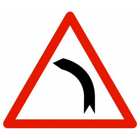 Panneau A1B - Virage à gauche dangereux I WP Signalisation