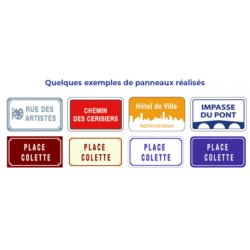 Plaque de rue personnalisable (en aluminium) I WP Signalisation