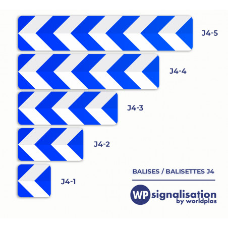 Balises et Balisettes de signalisation des virages J4 - 1 à J4 - 5 | WPS