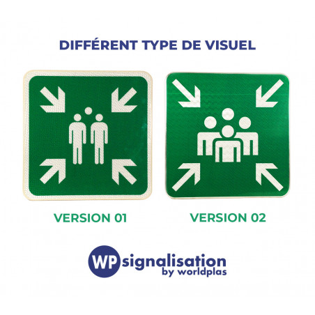 Panneau CE004 - Point de rassemblement après évacuation