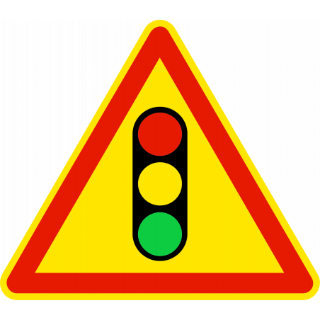 Panneau AK17 - Feux tricolores réglant une circulation alternée | WPS