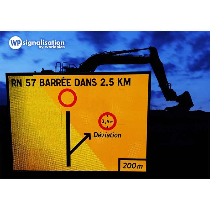Panneau KD42a ex1 - Déviation | WPSignalisation Panneau KD42a ex1 - Déviation | WPSignalisation