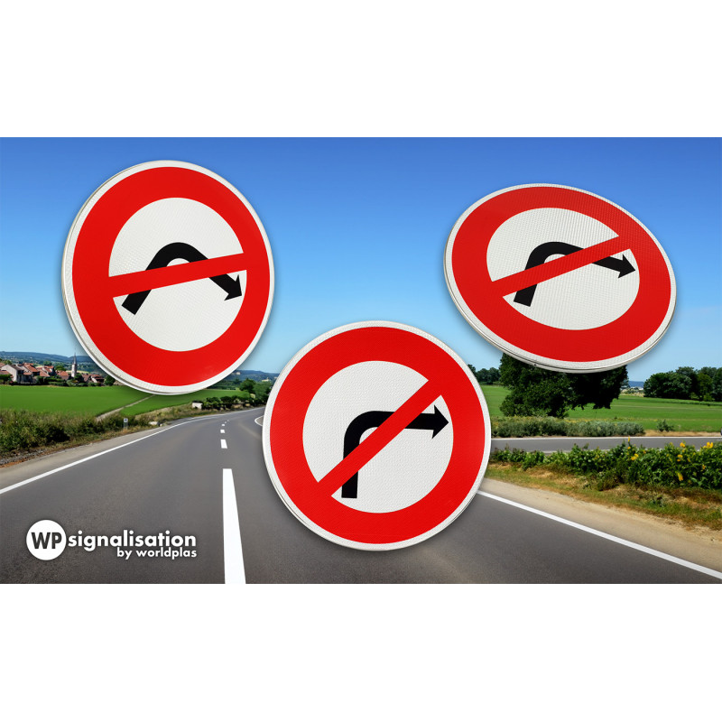 Panneau B2b - Interdiction de tourner à droite | WP Signalisation