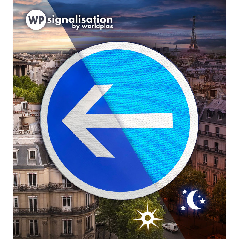 Panneau B21-2 - Obligation de tourner à gauche I WP Signalisation