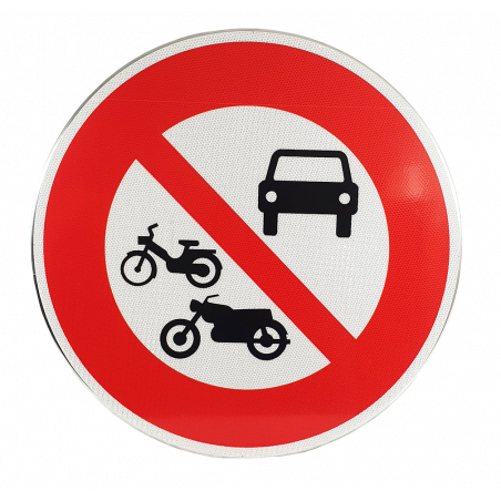 Panneau B7b - Accès interdit aux véhicules à moteur I WP Signalisation ...