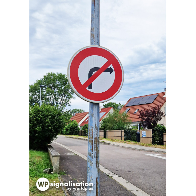 Panneau B2b - Interdiction de tourner à droite | WP Signalisation