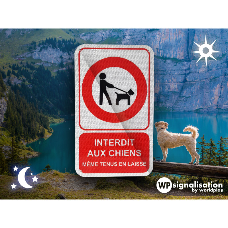 Panneaux Personnalisé "Interdit aux chiens" l WP Signalisation