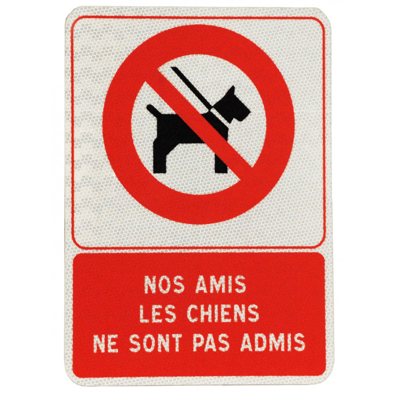 Panneaux Personnalisé "Interdit aux chiens" l WP Signalisation