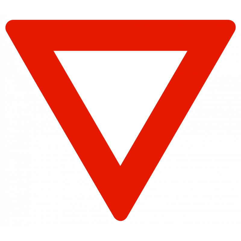 Panneau AB3A - Cédez le passage à l'intersection I WP Signalisation