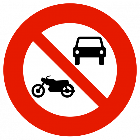Panneau B7a - Accès interdit aux autos et aux motos | WP Signalisation