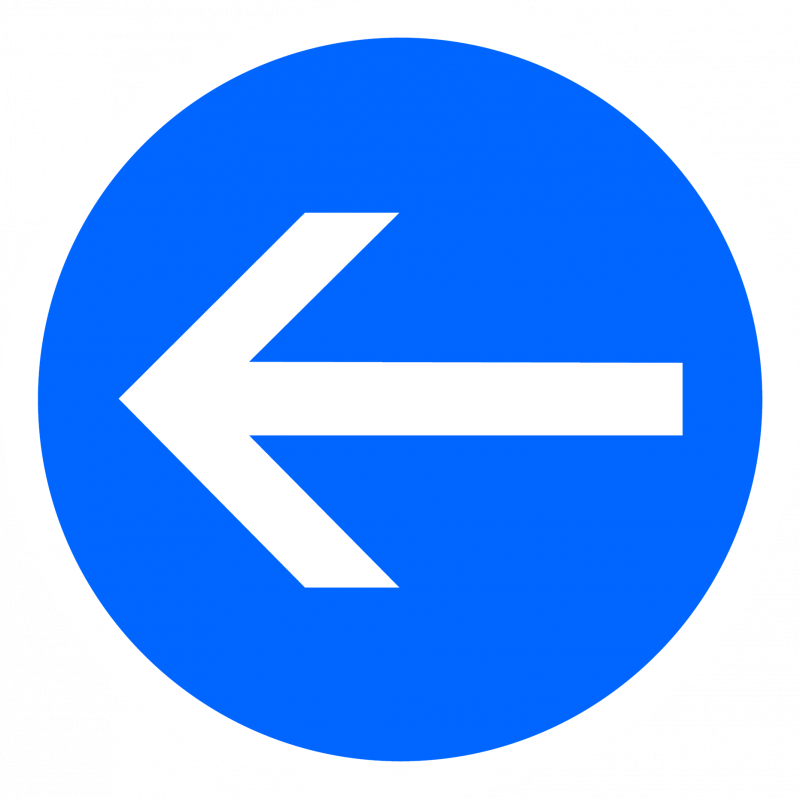 Panneau B21-2 - Obligation de tourner à gauche I WP Signalisation